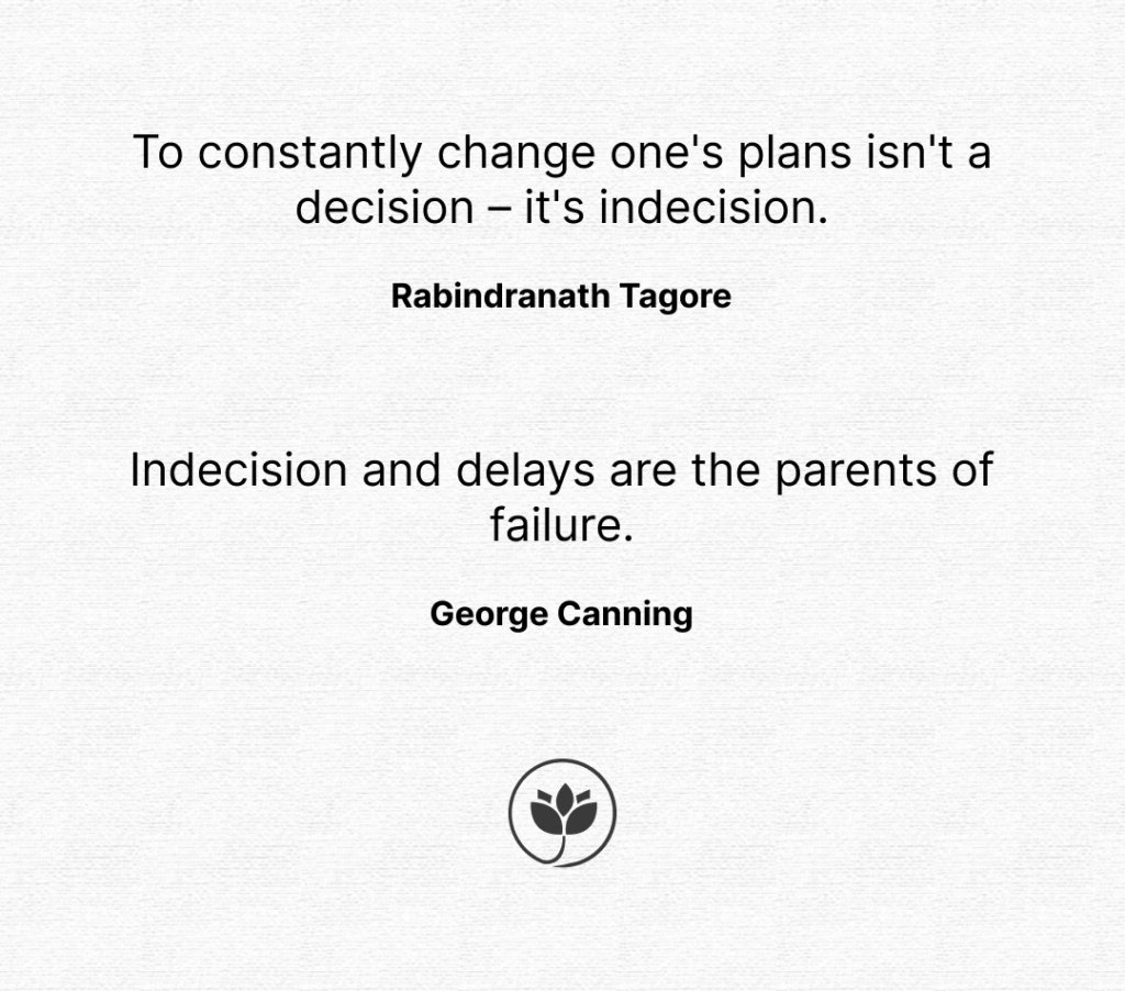 How Indecisiveness Can Lead to Inaction in Daily Life
