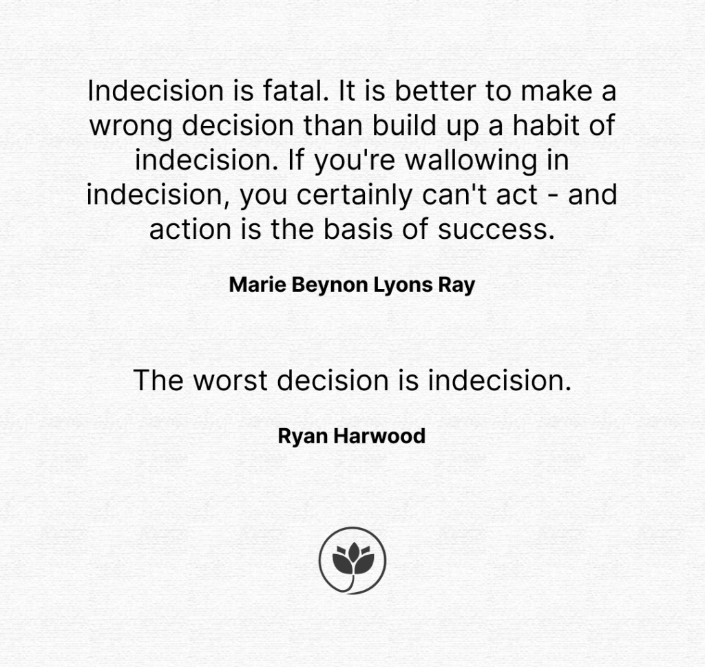 How Indecisiveness Can Lead to Inaction in Daily Life